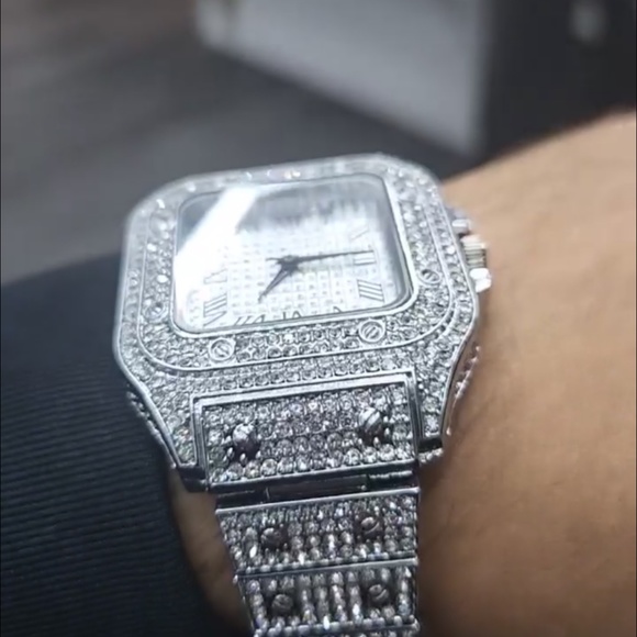 Accessories | Mens Custom Fully Silver Ice Out Sport Iced Cz Vvs ...